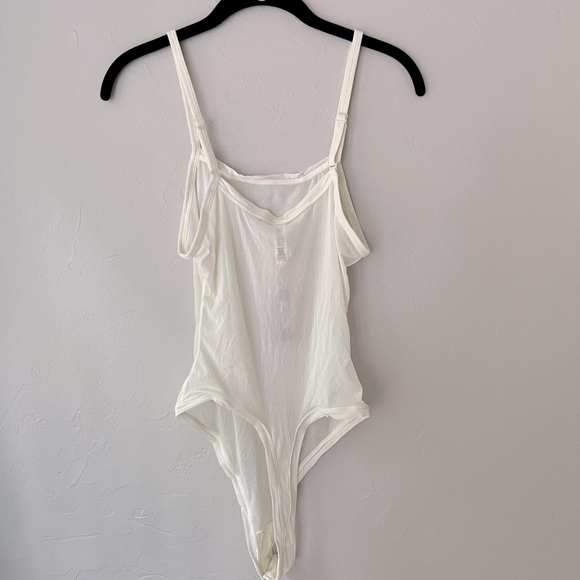 SKIMS | Tops | Skims Summer Mesh Cami Bodysuit In Bone Xl 2x | Poshmark